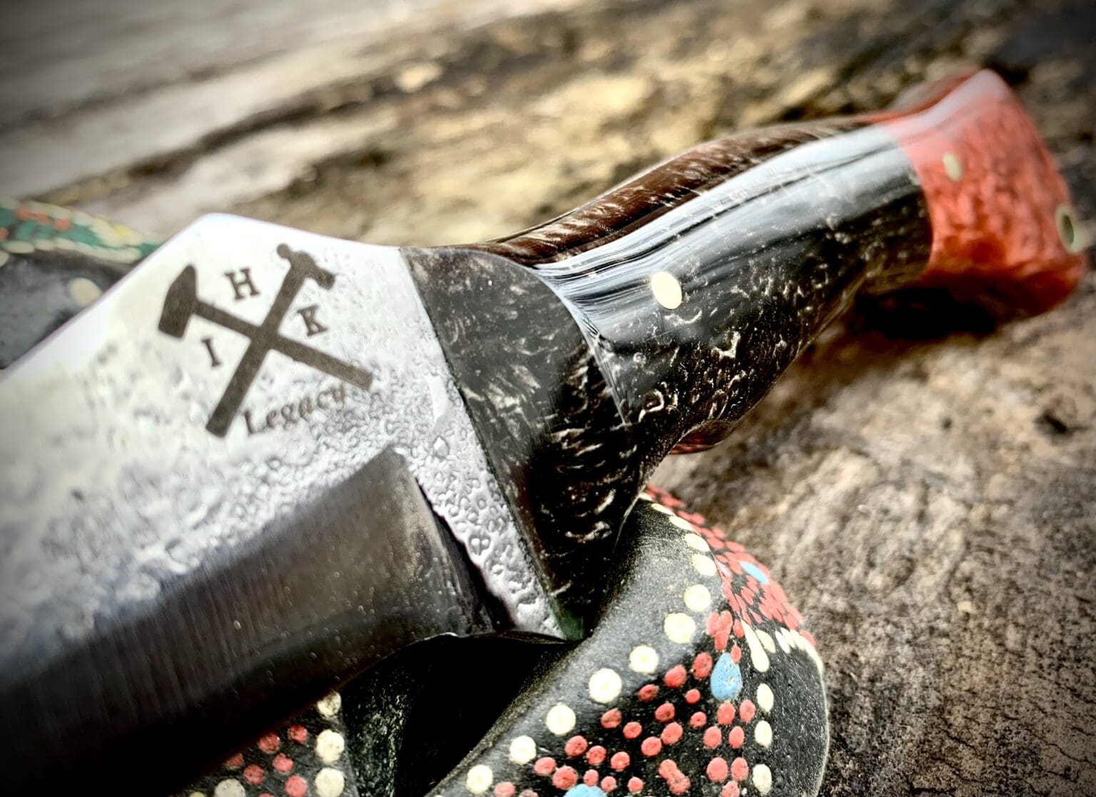 Legacy Black Widow Knife - Indy Hammered Knives